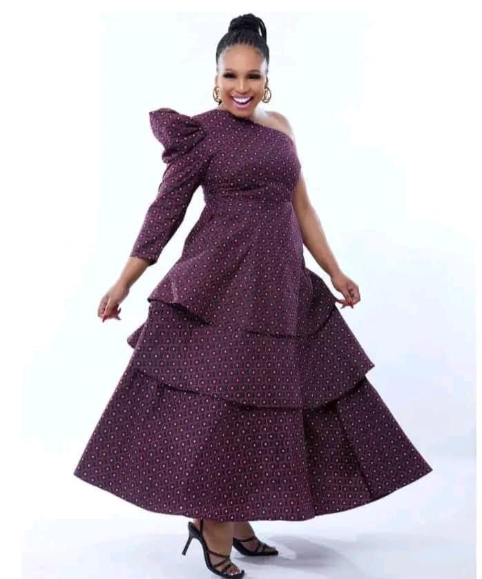 One Handed Maxi Shweshwe Maxi Dress – My Choice Trading | Clothing and ...